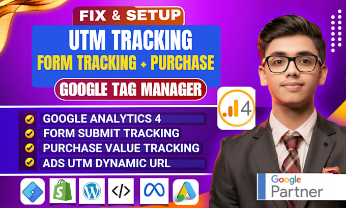 Setup utm, gclid, offline conversion tracking, utm persist, sheet report, ga4 by Sumayamarketing ...