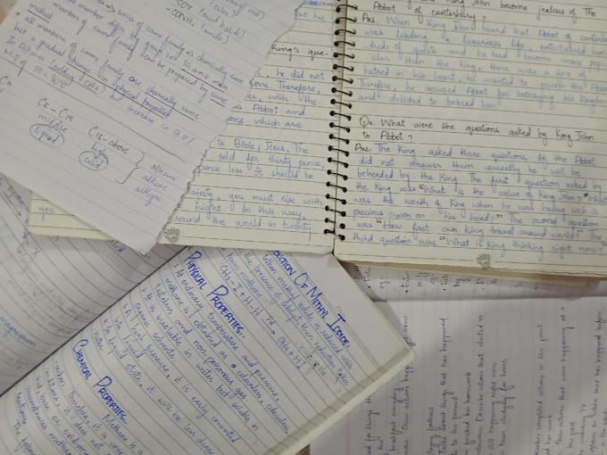 Handwrite write elegant notes and documents for you by Farheenstudio ...