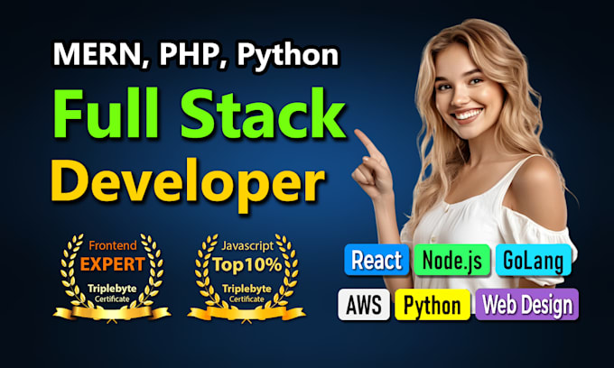 Use react vue flutter for frontend, node python golang rust web3 for backend by Sljavkan | Fiverr