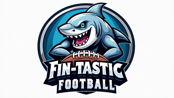 Do design a shark football sport mascot logo by Kristinander | Fiverr