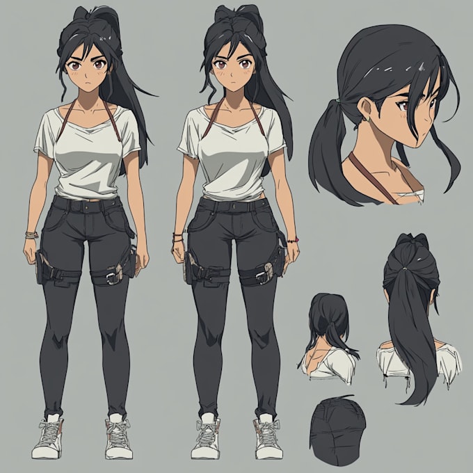 Custom character sheet design for reference anime art by Maimont8 | Fiverr