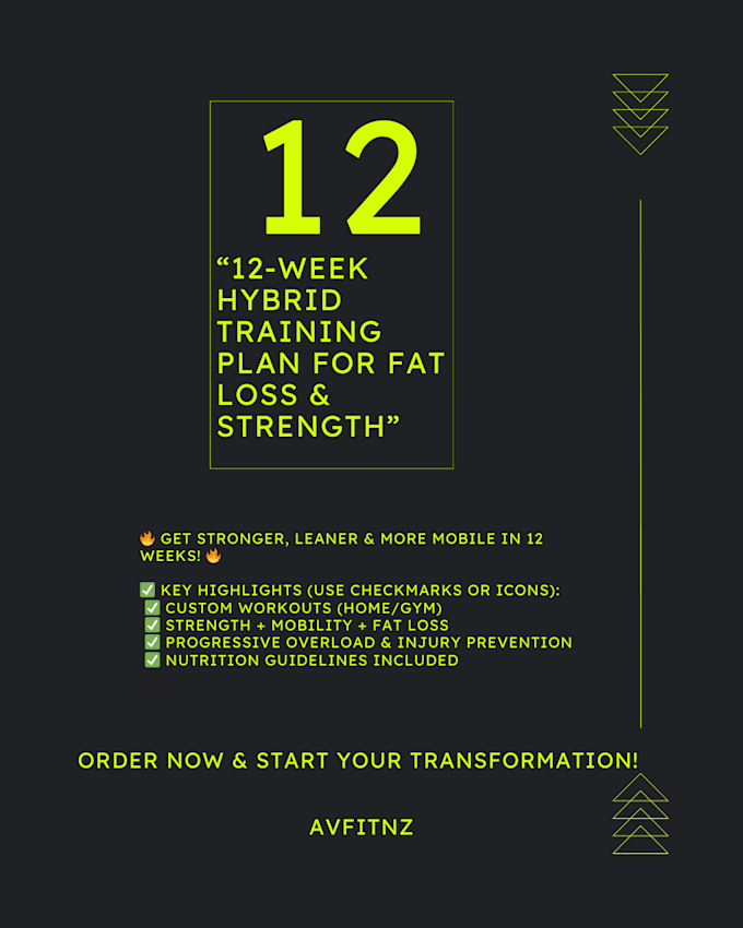 Create a 12 week hybrid training plan fat loss and strength by ...
