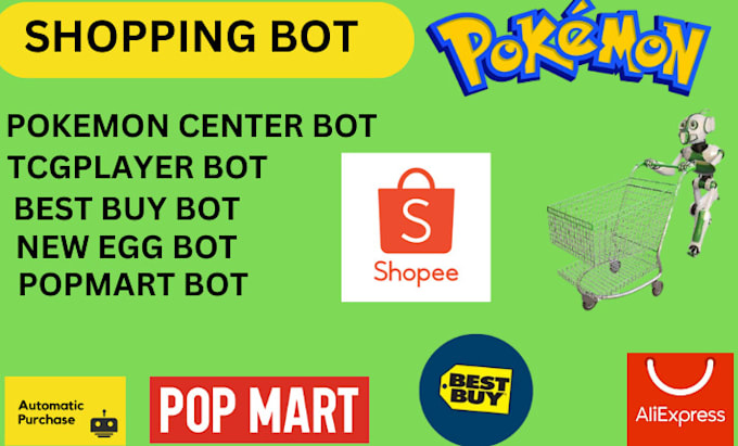 Do pokemon center bot, auto purchase bot, tcgplayer bot, scalping bot by Evehuss | Fiverr