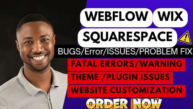 Fix bugs, debug, and optimize your webflow, wix, or squarespace website by John_kng | Fiverr