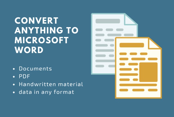 Type ms word document for handwritten notes, pdf and documents by ...