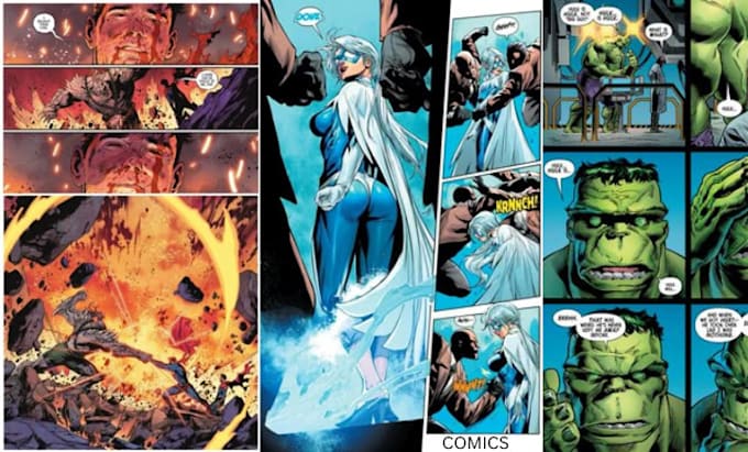 Draw comic book graphic novel superhero character design comic page ...
