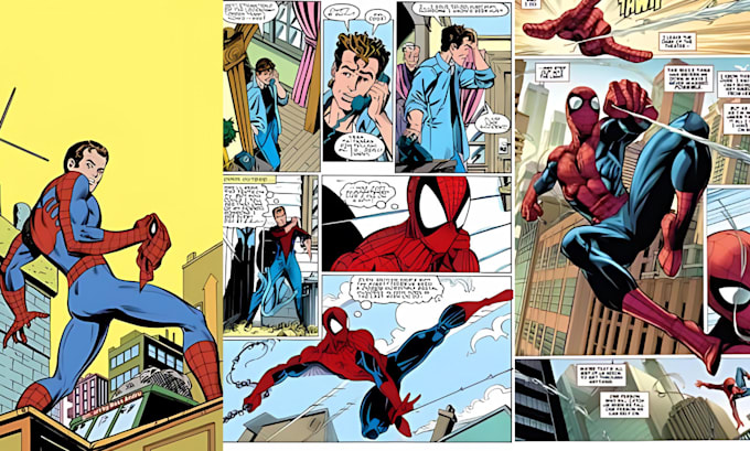 Draw superhero comic page manga comic book page manga anime comic ...