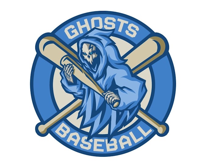 Design a mascot ghost baseball logo for your team or brand by ...