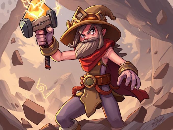 Draw pro illustrations, character card game, game art by Raileiganks ...