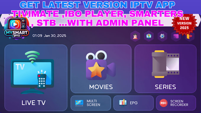 Rebranding ibo player app tivmate smarter xciptv smart stb next tv web player by Godpry | Fiverr