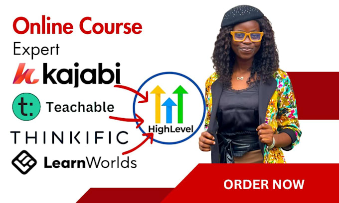 Create online course on gohighlevel kajabi learnworlds thinkific by Aduragreatness1 | Fiverr