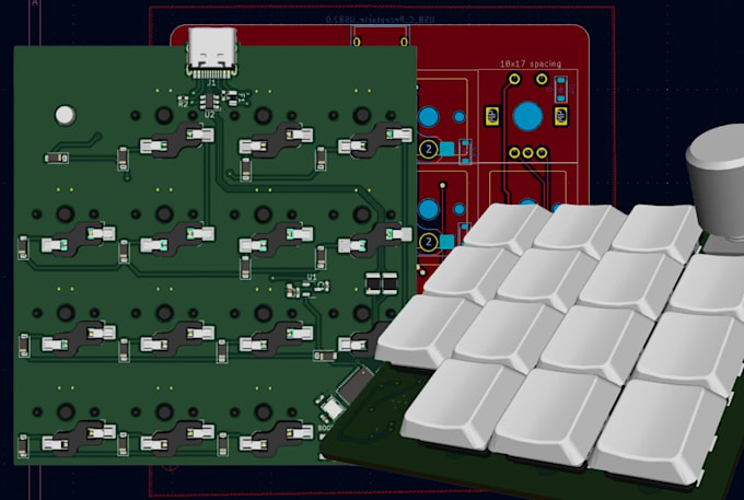 Design a custom mechanical keyboard pcb and schematics by Rono_cs_ | Fiverr