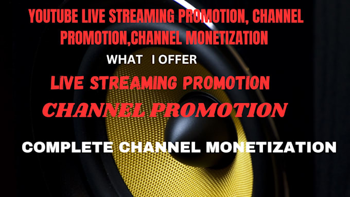 Youtube live streaming promotion channel video promotion, complete ...
