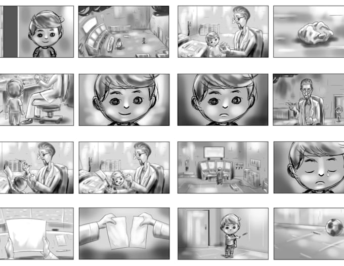 Draw professional storyboard for your story, film and animation in 24 ...