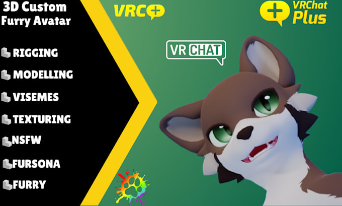 Make custom vrchat avatar, furry avatar, vr character, nsfw vtuber model by Deviant_artt | Fiverr