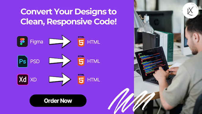 Convert figma to html, psd to html, xd to html, sktech to html css bootstrap by Xortlogix | Fiverr