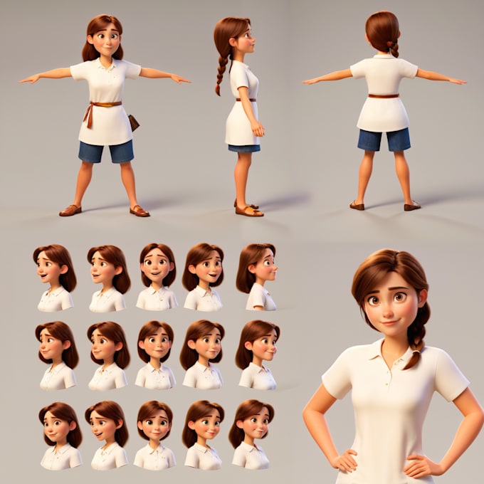 Create consistent characters and model sheet by Hopenstudio | Fiverr
