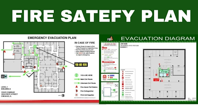 Create a custom life safety plan fire emergency evacuation plan escape plan by Engr_james7 | Fiverr