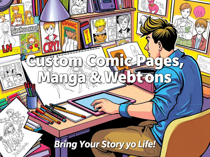 Draw custom comic pages, manga or webtoons for you by Jeshate | Fiverr