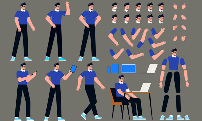 Design a 2d character park 2d model 2d illustration by Kamilah_halimah ...