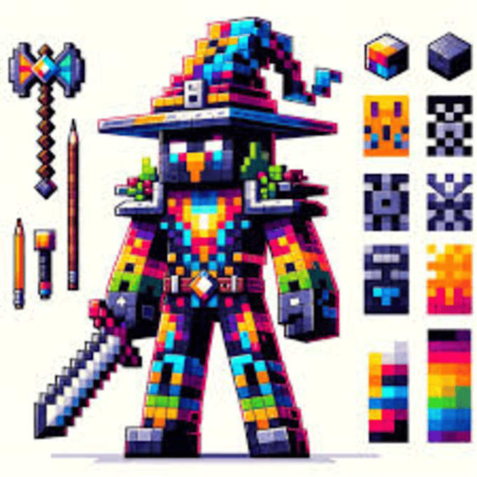 Expert minecraft skins and pixel art, rpg textures, game assets, fan ...