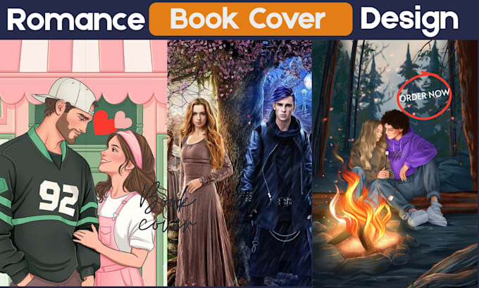 Do illustrated romance book cover urban fantasy book cover webtoon ...