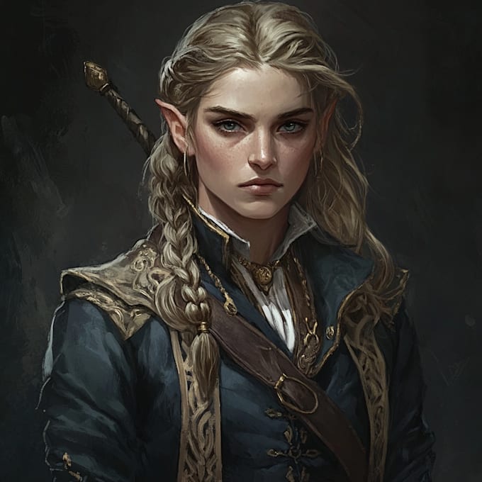 Illustrate a dnd character art and dnd character art by Sherwdger | Fiverr