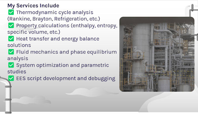 Do thermodynamics and simulate using ees and matlab by Vicnel123 | Fiverr