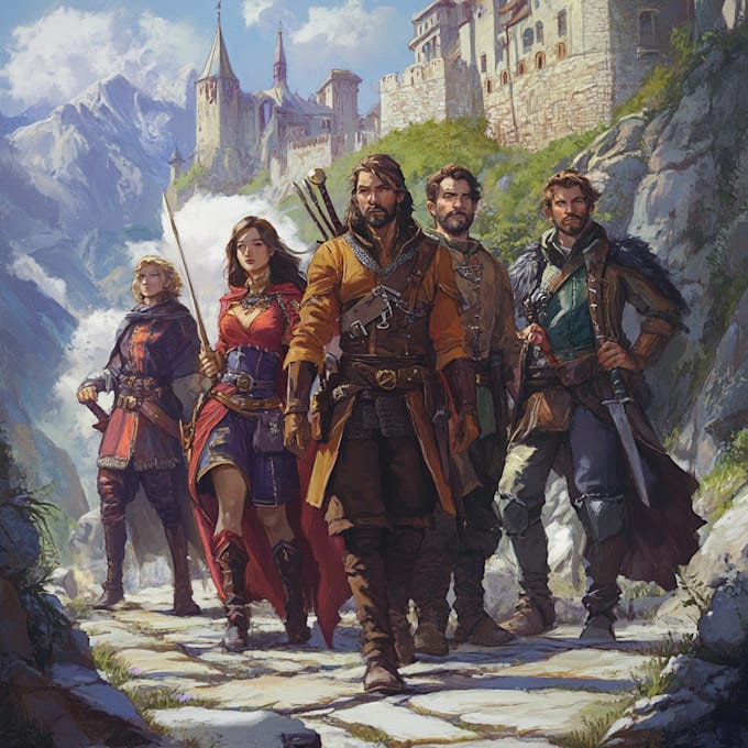 Draw dnd, fantasy character, dnd party, and concept art by Atarah6 | Fiverr