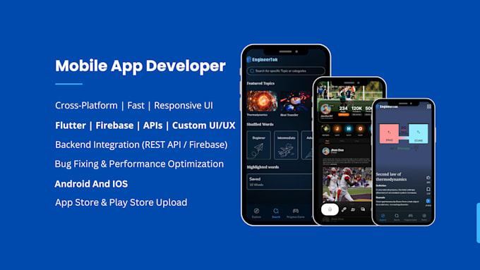 Create high quality flutter mobile apps for android and ios by Sheham ...
