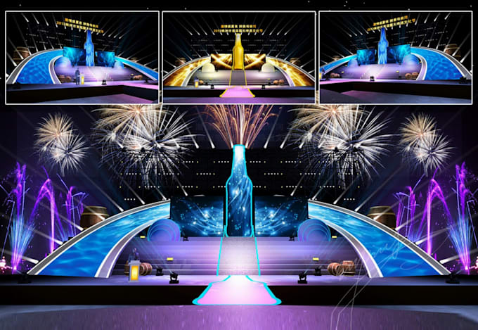 Craft 3d interior stage design,theatre stage,event,set,concert,virtual ...