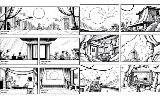 Create storyboards design background designs film 3d storyboard journey ...