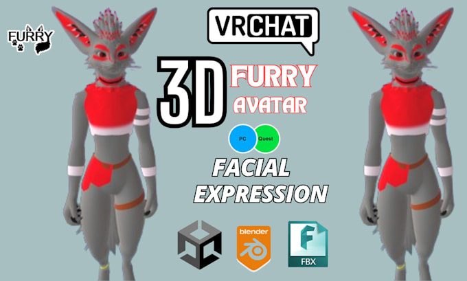 Do custom vrchat avatar furry avatar vr chat vrc character vtuber anime ...