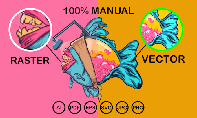 Convert raster to vector file high resolution ai,png,eps by Mdrobinhossainm | Fiverr