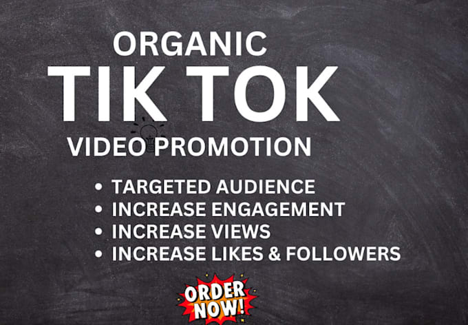 Do organic tik tok promotion, tik tok marketing, tiktok promotion by ...
