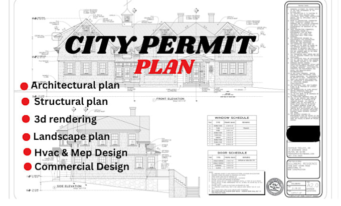 Design your architecturalblueprints mep adu hvac mep landscape adu by Archianderson | Fiverr