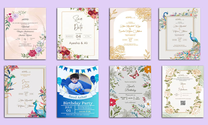 Design decent customized invitation cards for any occasion by ...