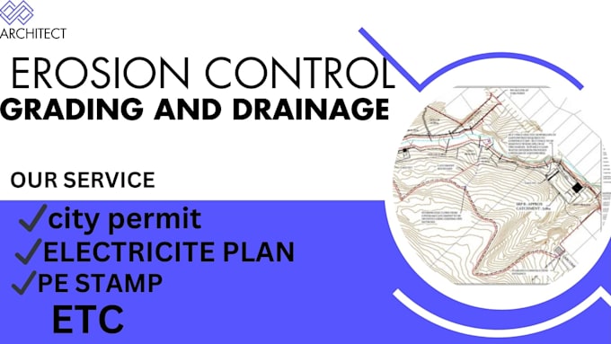 Design and stamp erosion control, grading, and drainage plans in autocad by Elizabethdeb573 | Fiverr