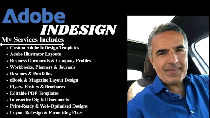 Do adobe indesign template for any design in adobe, indesign or ...