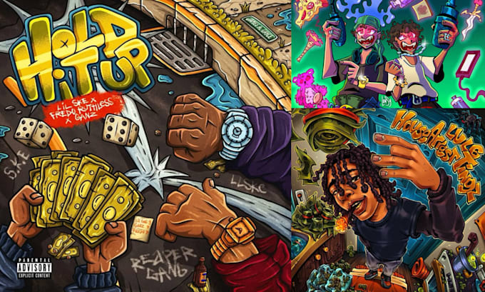 Cartoon album cover artwork music album cover design mixtape album ...