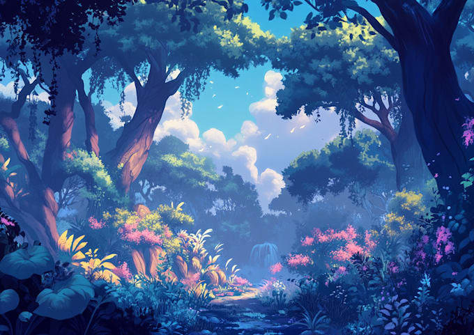 Draw visual novel character, cg, design, background in anime by ...