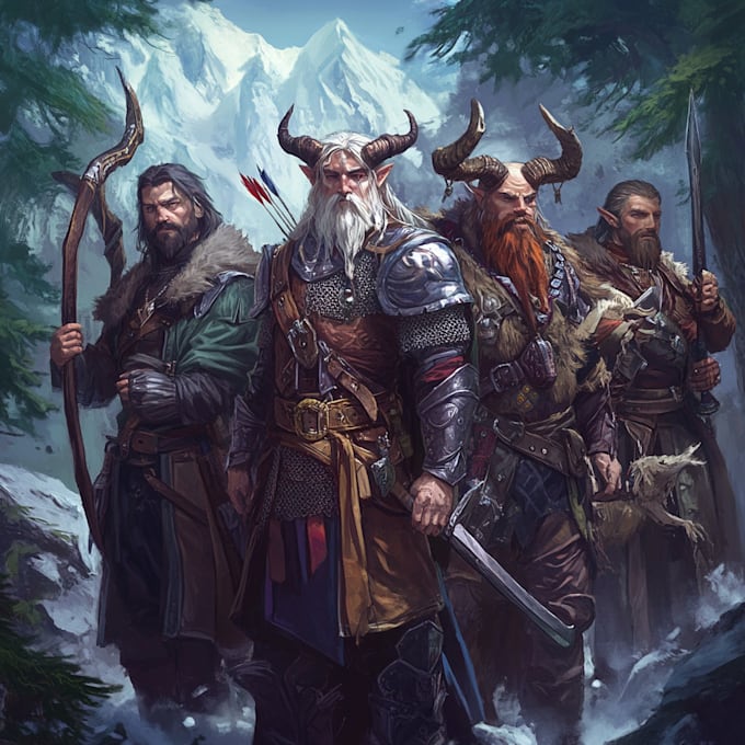 Made awesome dnd party art and a dnd character by Gaylamo4 | Fiverr