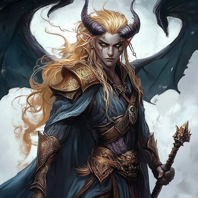 Draw dnd character and fantasy character art by Alliconda | Fiverr