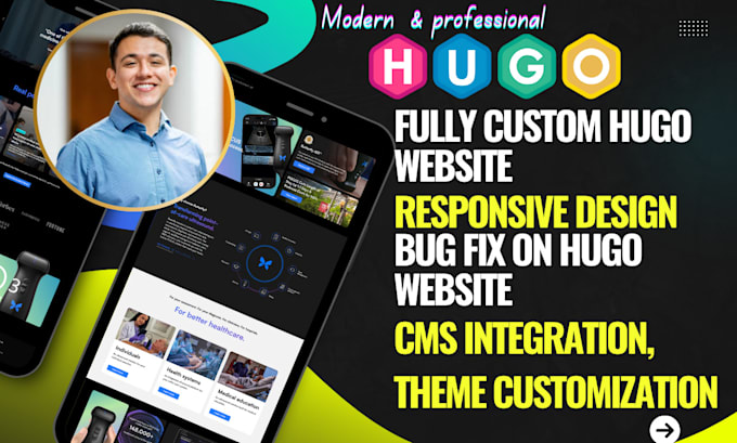 Build a hugo modern, professional and responsive static website with hugo by Philip_gibson | Fiverr