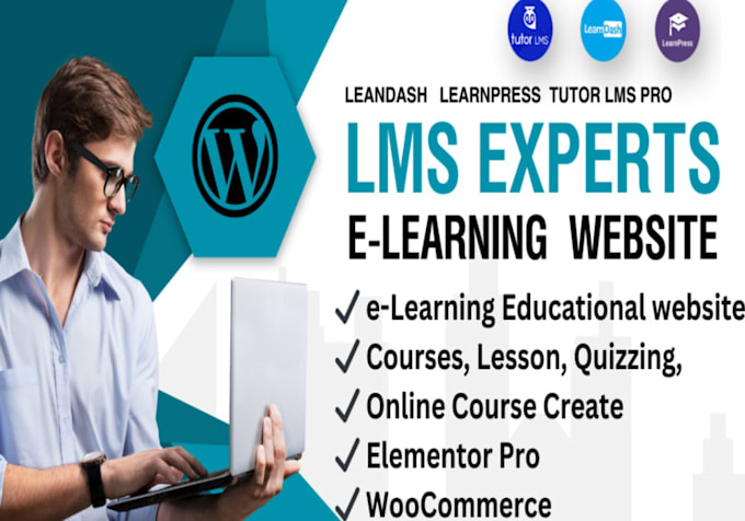 Create your lms, education learning course, online course website with ...