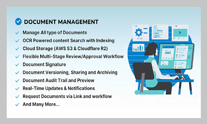 Provide a complete ai powered dms system with ocr search and digital signatures by Mlglobtech ...