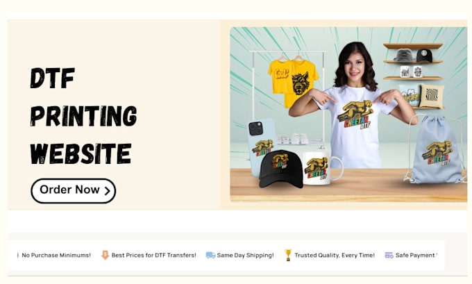 Dtf website dtf shopify website by K3lvin_01 | Fiverr