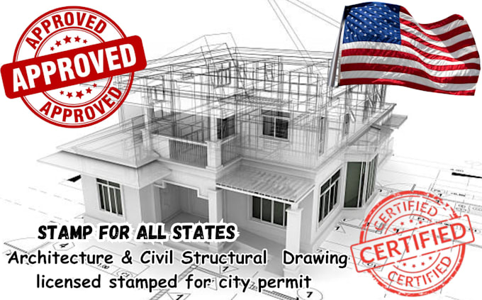 Do and review architectural stamp 2d autocad plans mep adu for city ...