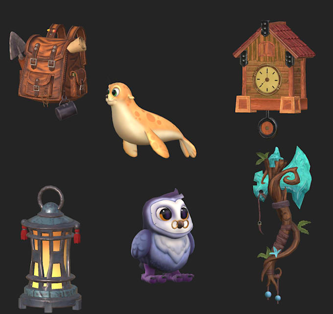 Create 3d character, props, assets model and texture, lighting and ...