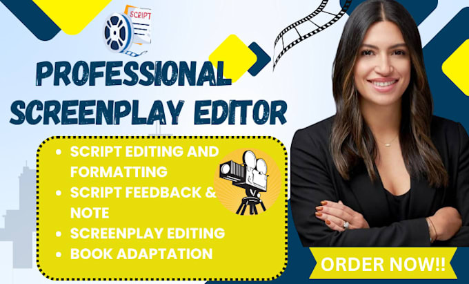 Write edit and polish your movie script screenplay feature film script by Ashley_8964 | Fiverr